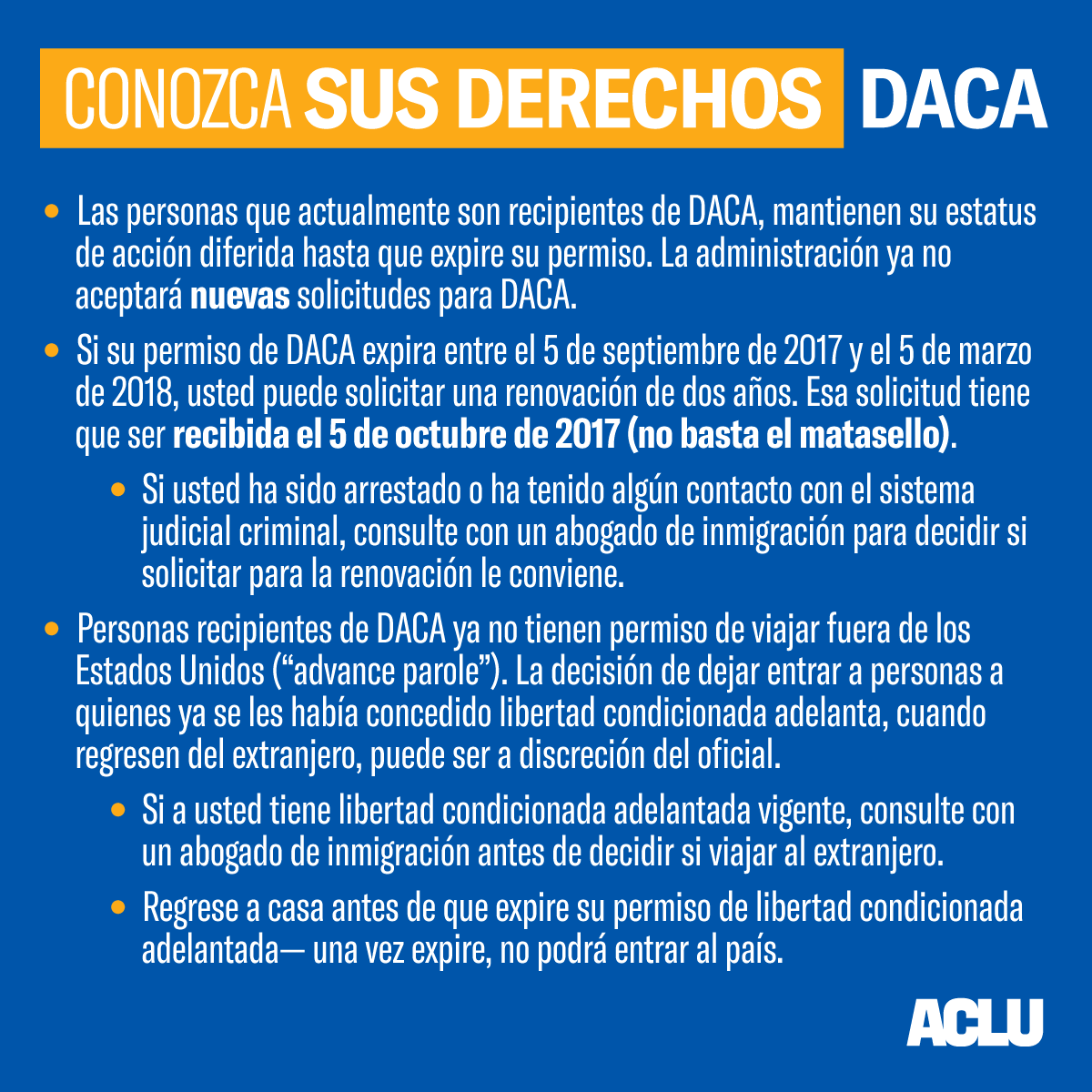 Know Your Rights About DACA | American Civil Liberties Union