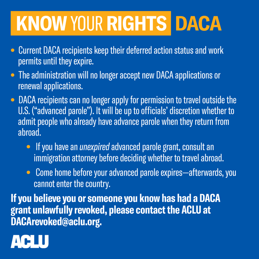 Know Your Rights About DACA | American Civil Liberties Union