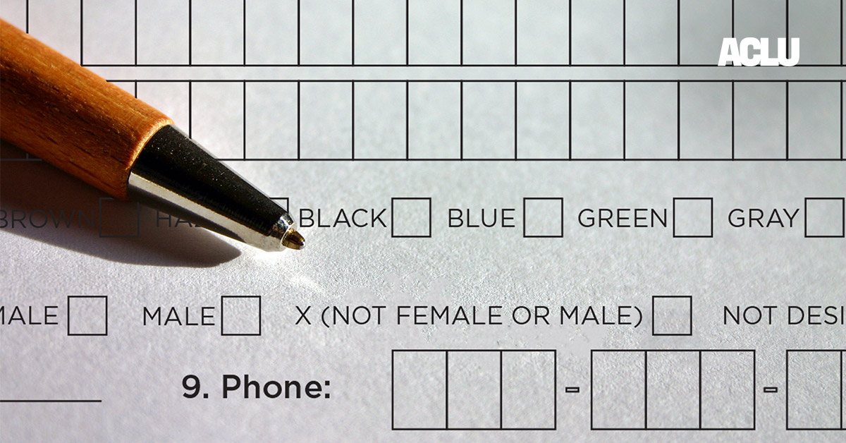 My Genderless ID Makes Me Feel Safe | ACLU