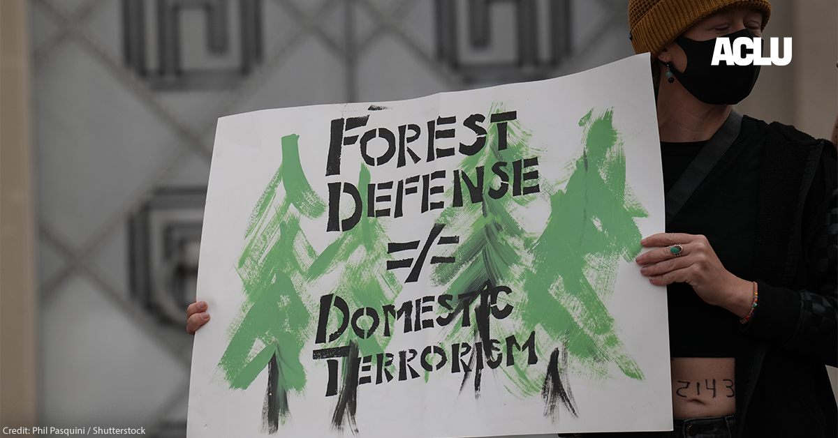 RICO and Domestic Terrorism Charges Against Cop City Activists Send a Chilling Message | ACLU